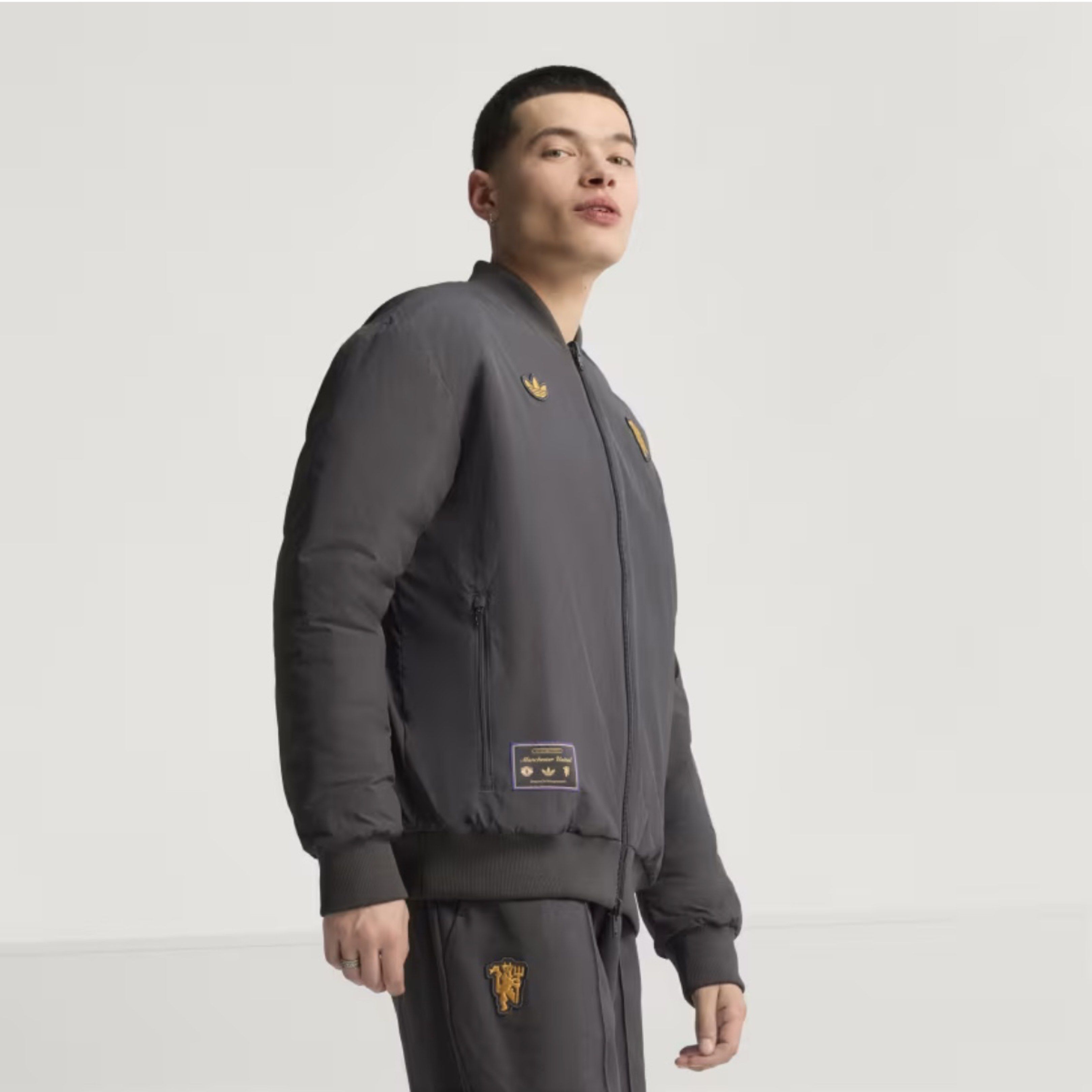 Adidas Manchester United Terrace Icons Reversible Bomber Jacket, Men's ...