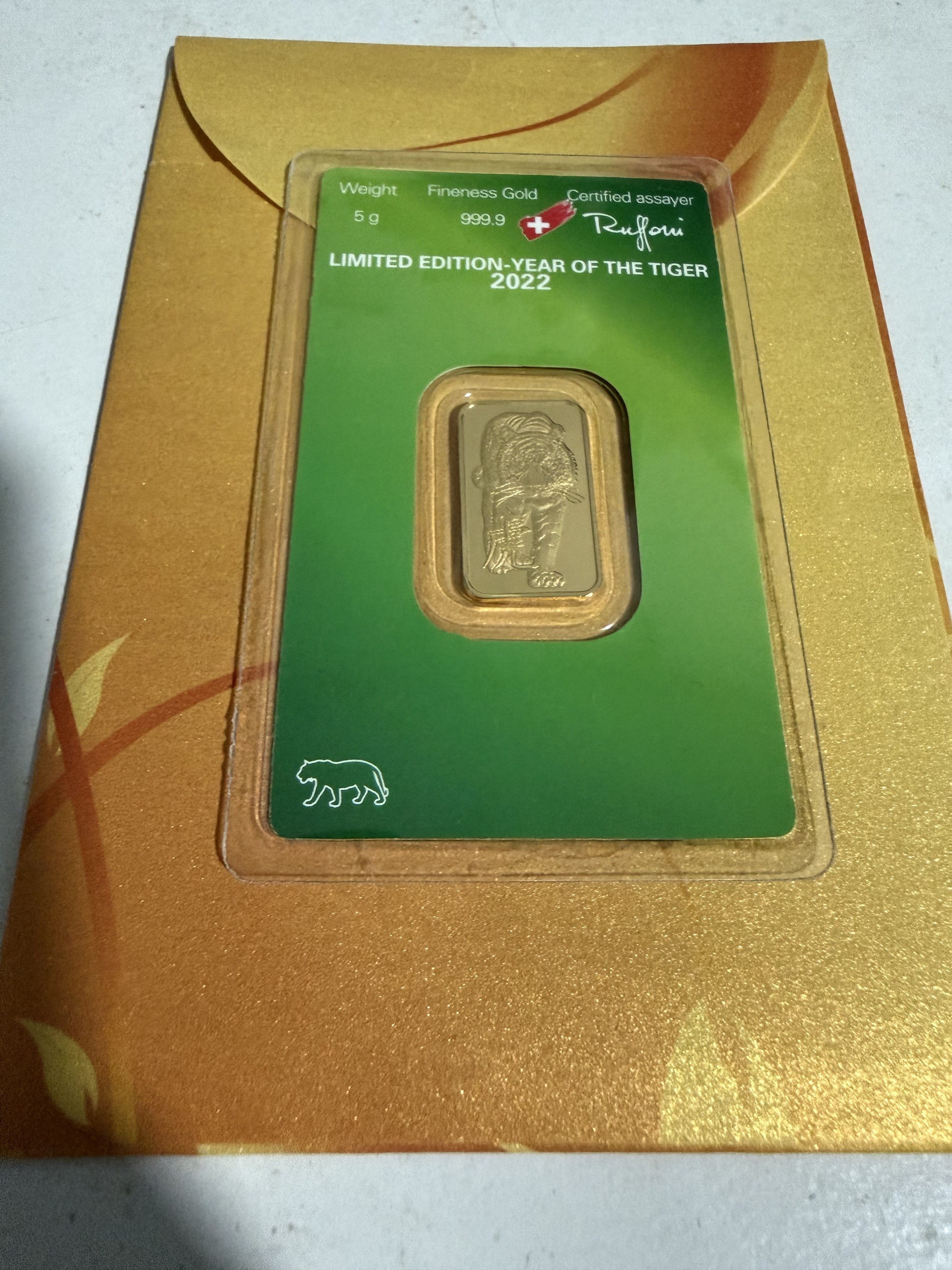 Argor-Heraeus 5g Fine Gold Bar, Hobbies & Toys, Memorabilia ...