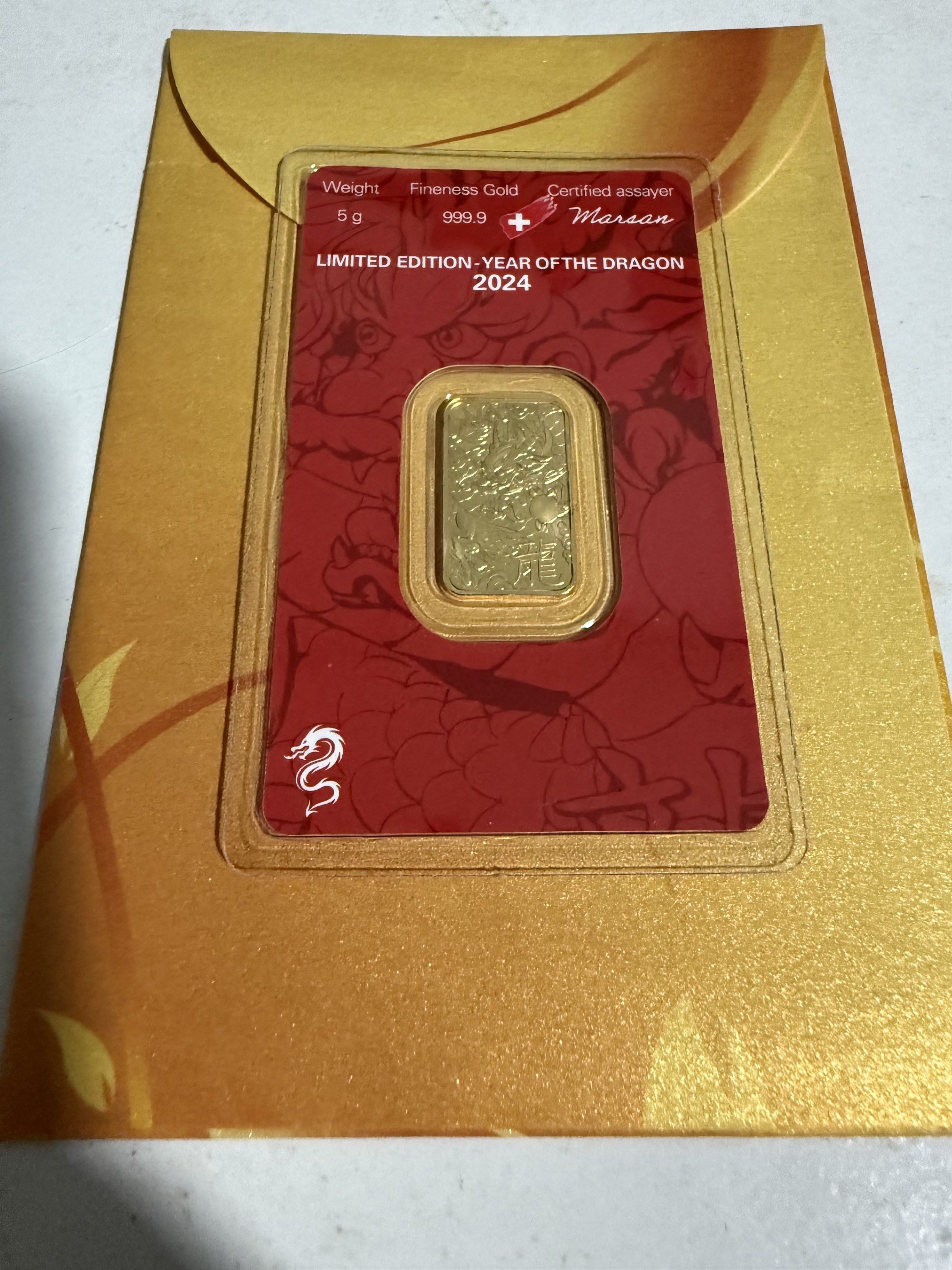 Argor-Heraeus 5g Fine Gold Bar, Hobbies & Toys, Memorabilia ...