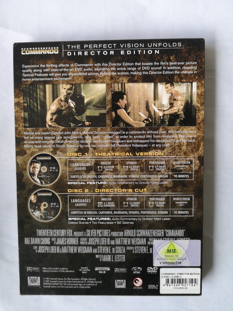 Commando Director's Edition DVD, Hobbies & Toys, Music & Media, CDs ...
