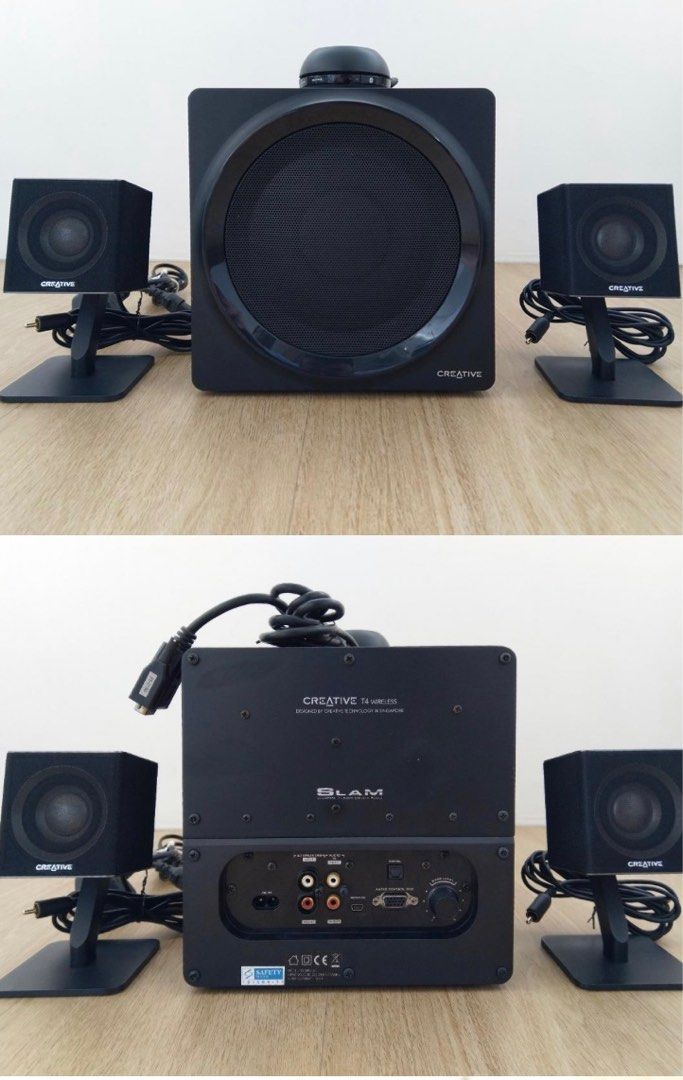 Creative T4 Wireless 2.1 Bluetooth Wireless Speakers with NFC c/w ...