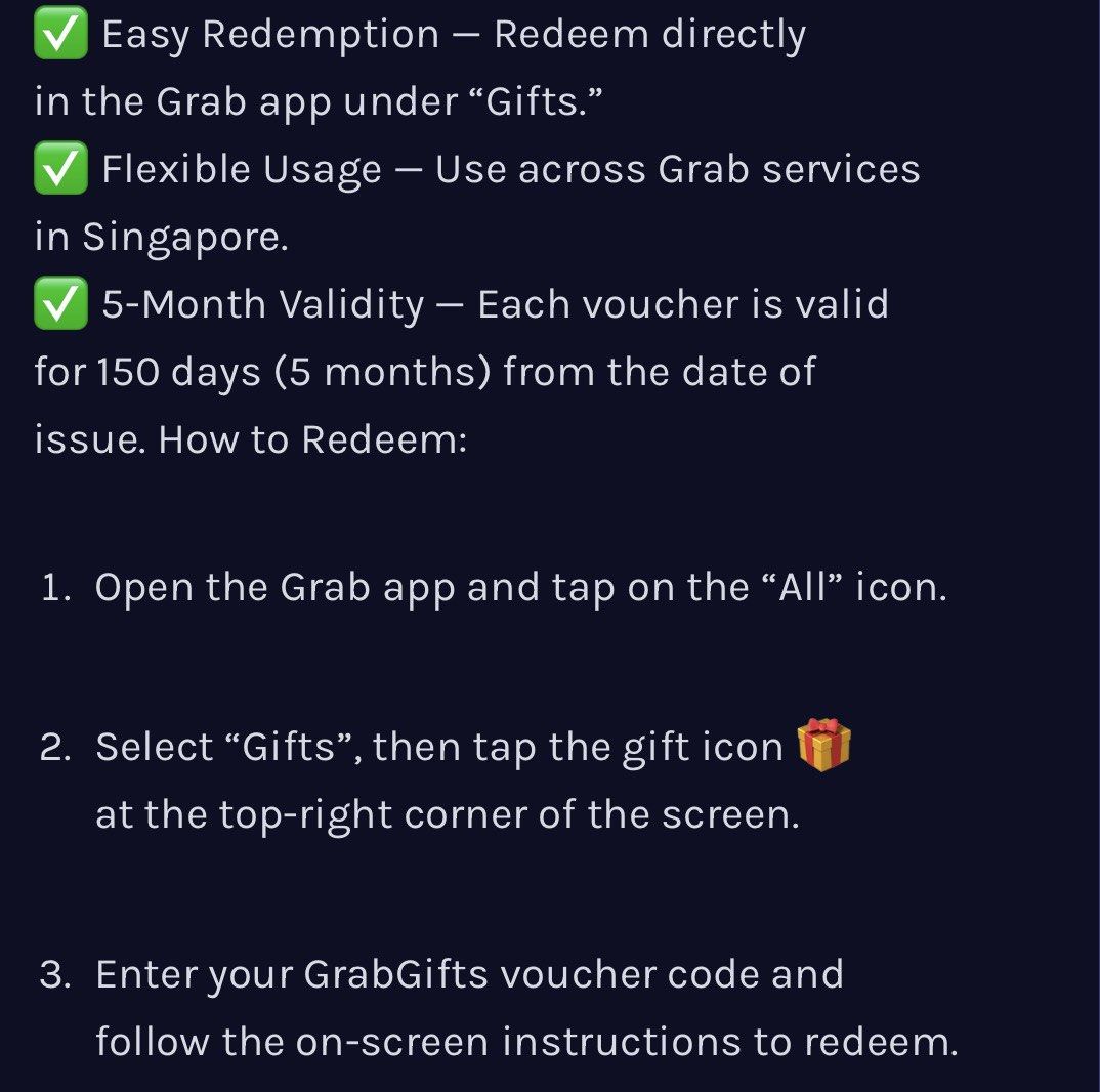GrabGifts S$5/$10/$20 Gift Voucher, Tickets & Vouchers, Vouchers on ...