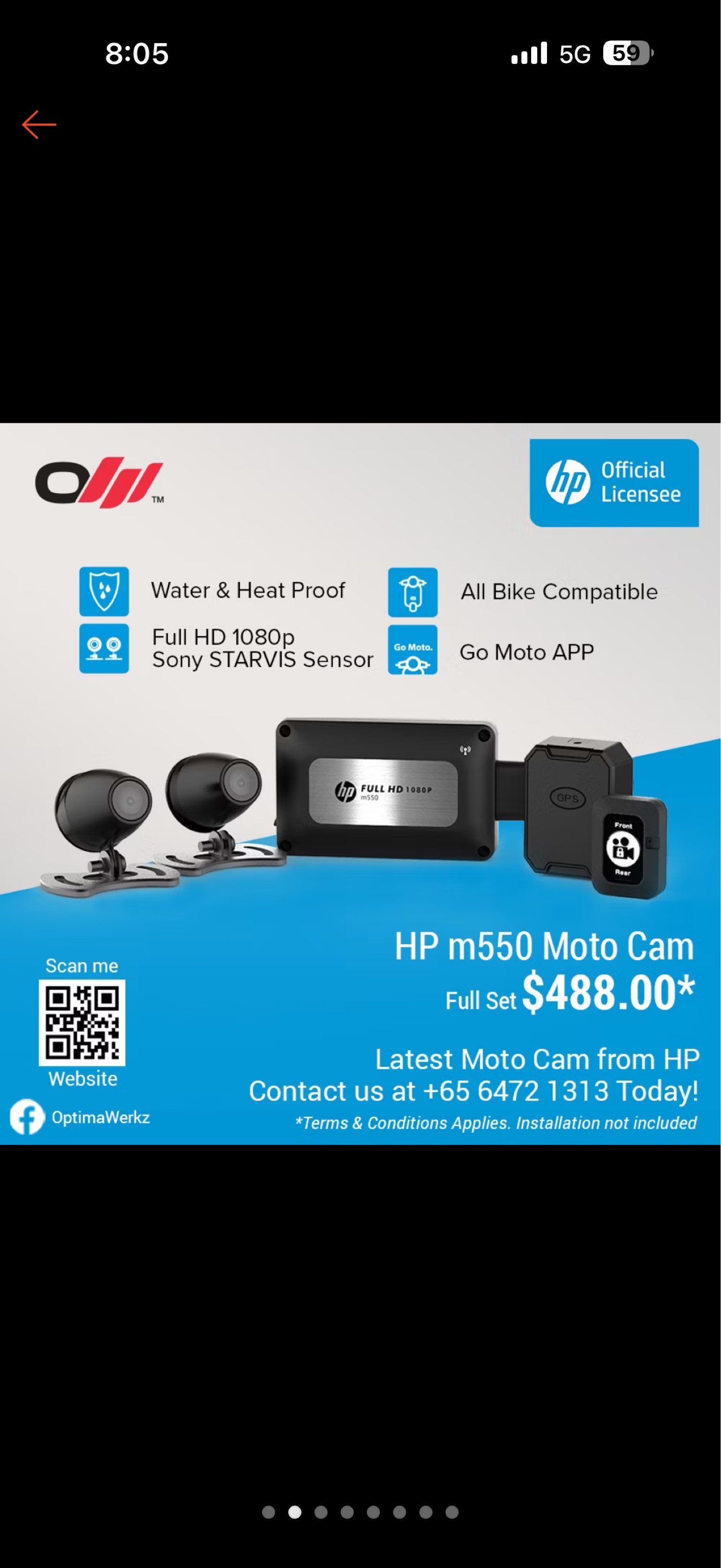 HP m550 Moto Cam - Full HD 1080p, Motorcycles, Motorcycle Accessories ...