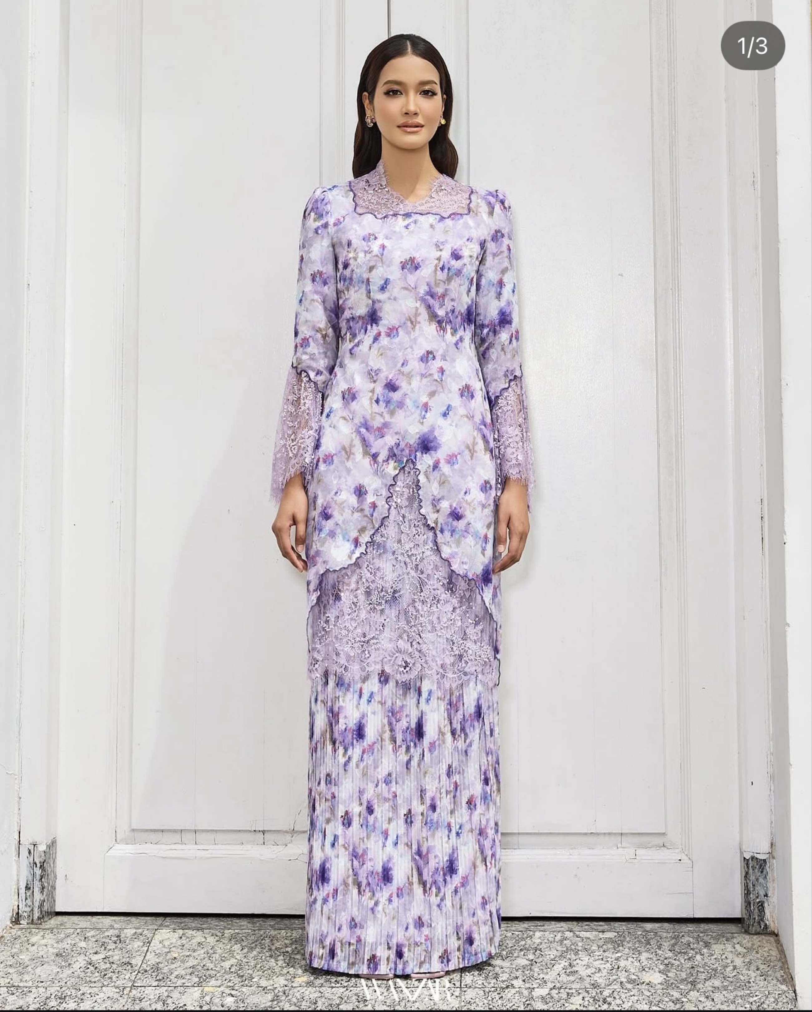 [RENT] WANZAR MAYA Baju Kurung Lilac Breeze, Women's Fashion, Muslimah ...