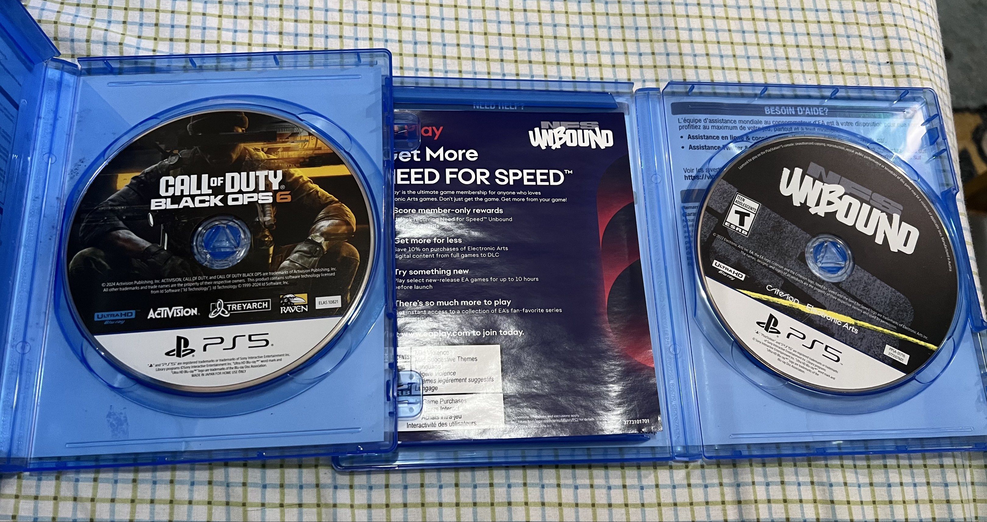 PS5 Call of Duty Black Ops 6 & NFS Unbound, Video Gaming, Video Games ...
