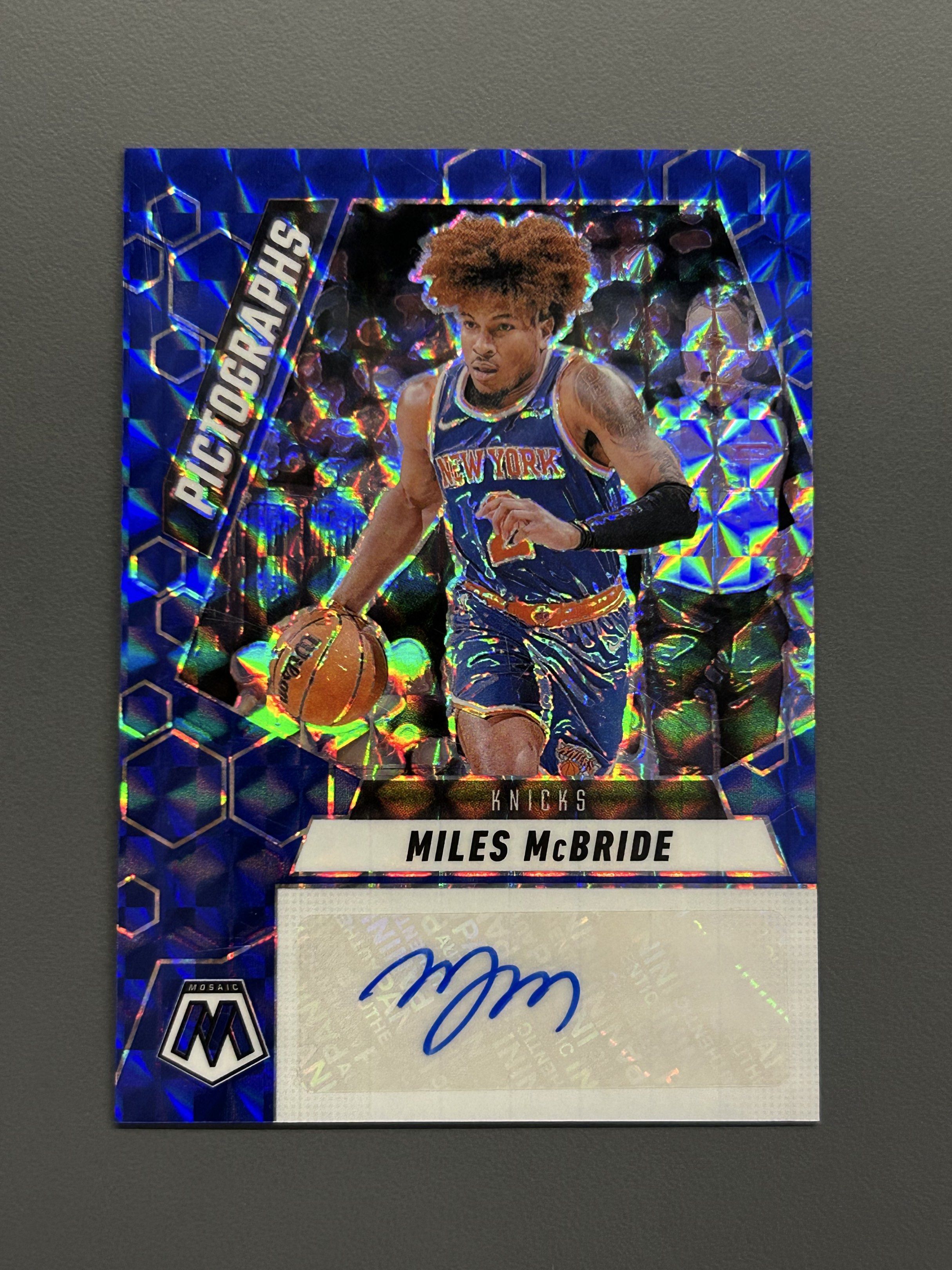 2024-2025 Panini Mosaic Pictographs Miles McBride Autograph /35 ...