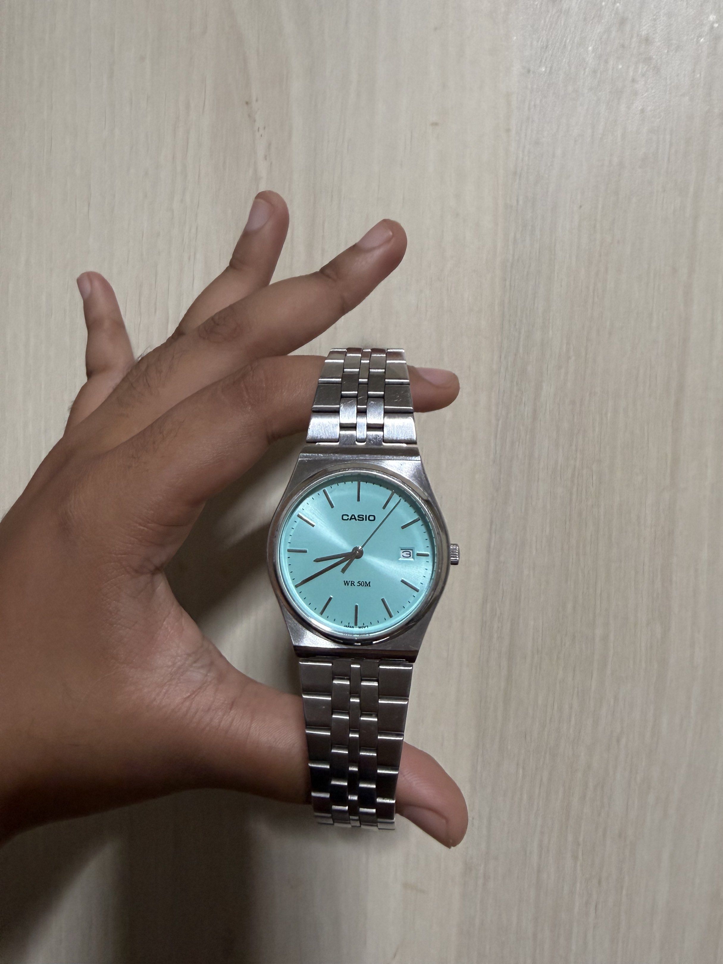 Casio MTP-B145 Watch with Blue Dial, Men's Fashion, Watches ...