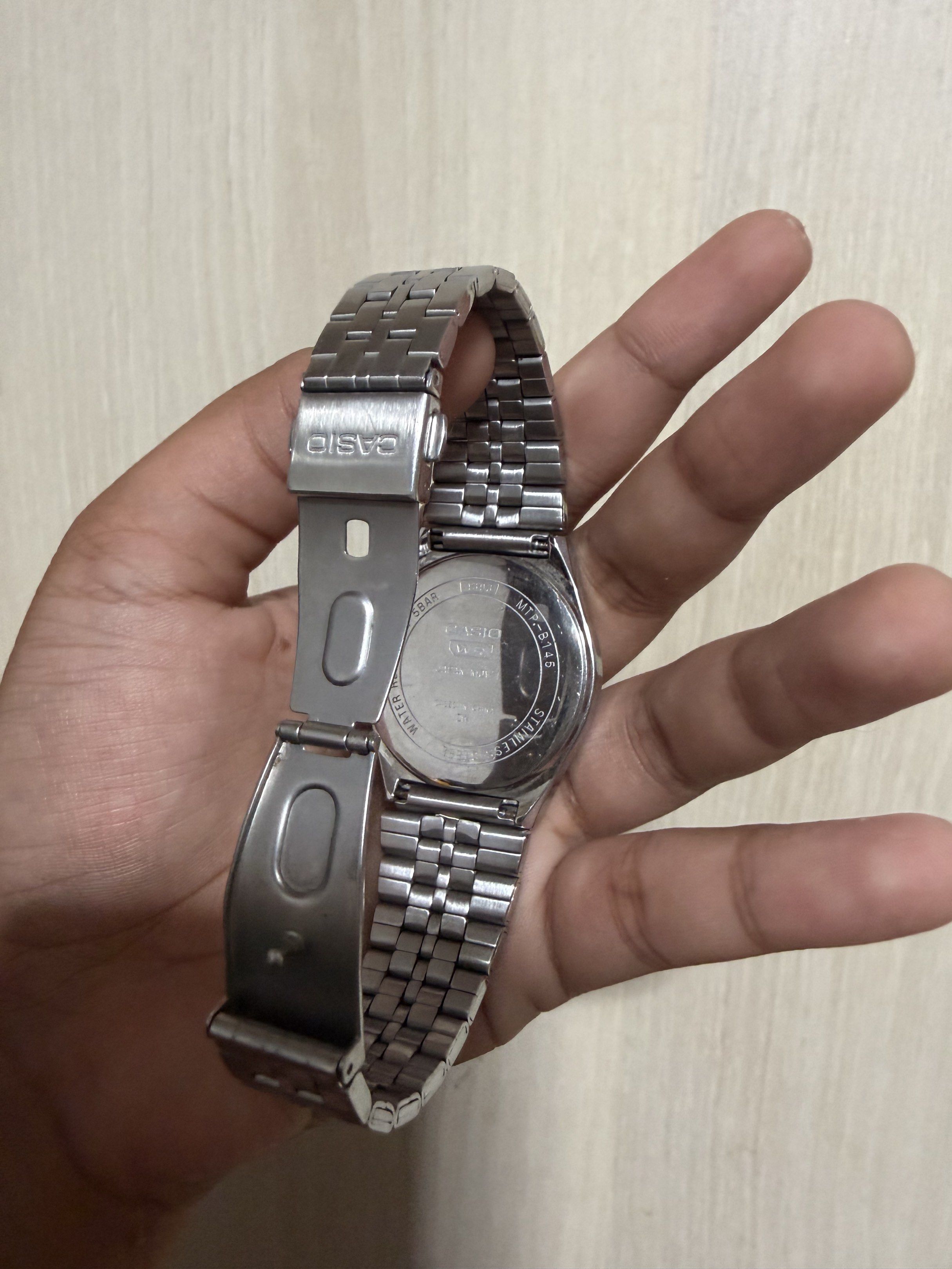Casio MTP-B145 Watch with Blue Dial, Men's Fashion, Watches ...