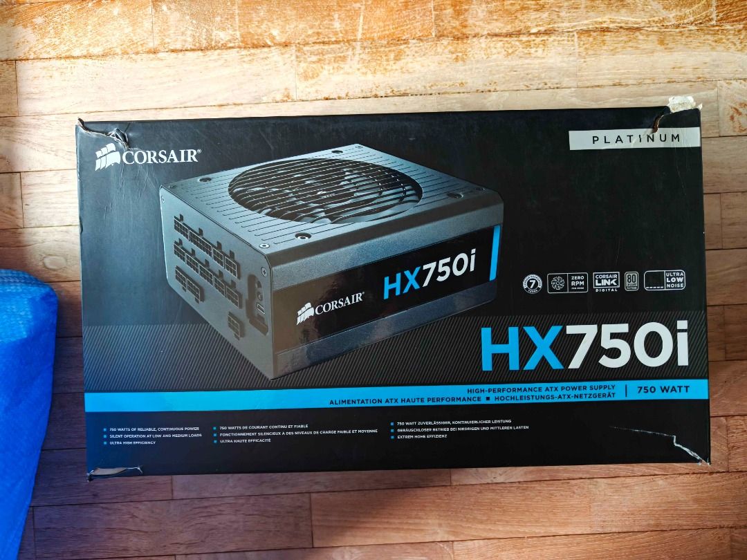 Corsair HX750i High-Performance ATX Power Supply 750W 80 Plus® PLATINUM ...