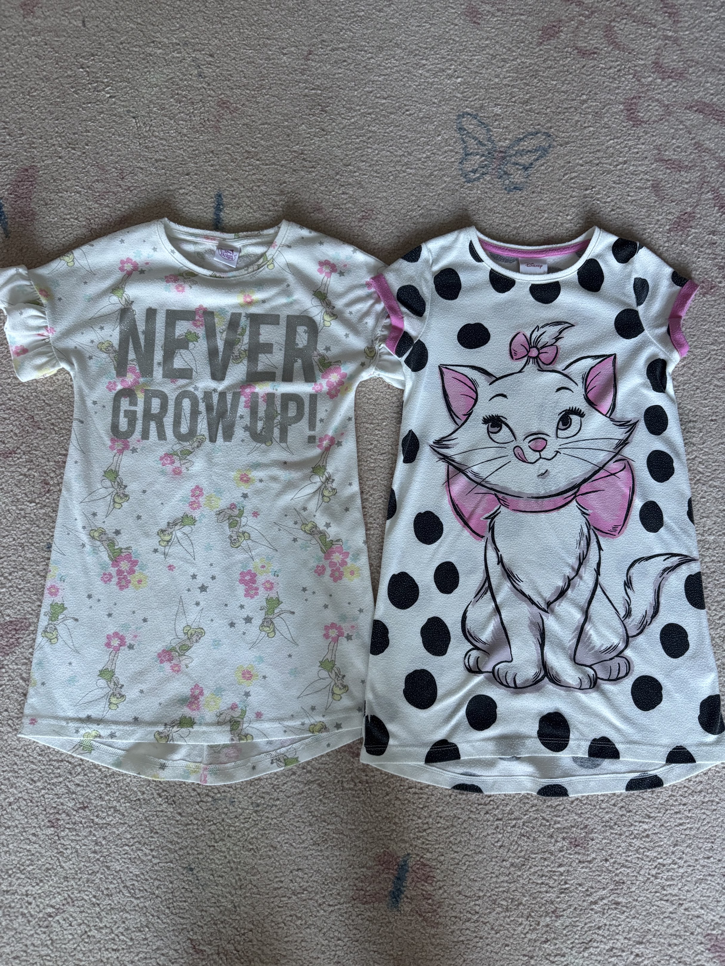 Disney Marie & Tinkerbell Nightgowns 5/6y old , Babies & Kids, Babies ...