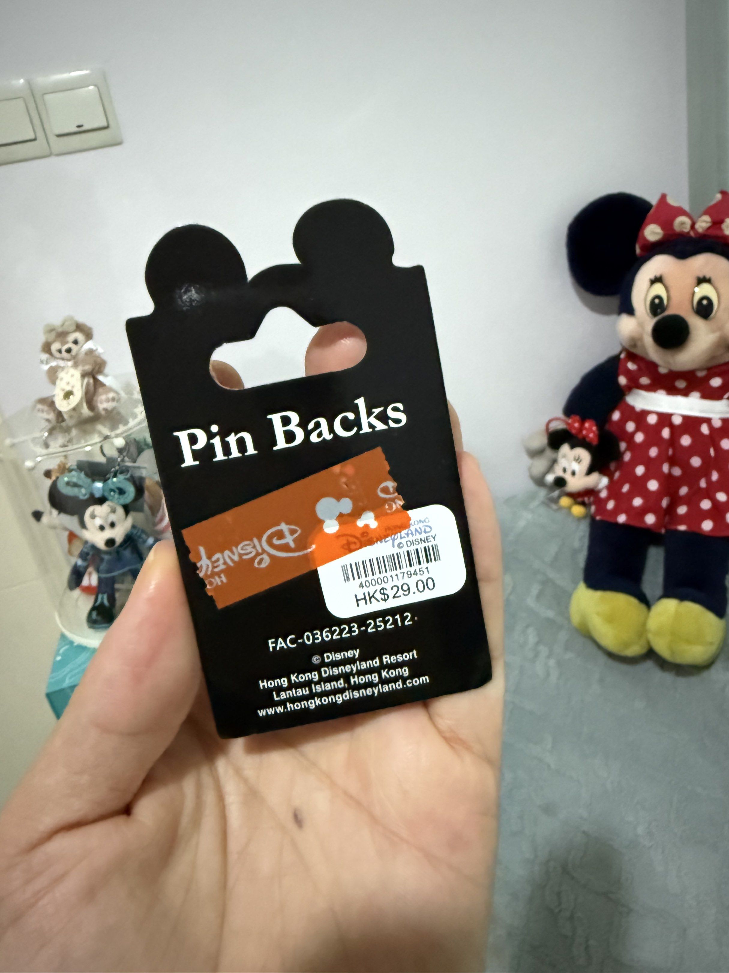Disney Pin Backs from Hong Kong Disneyland, Hobbies & Toys ...