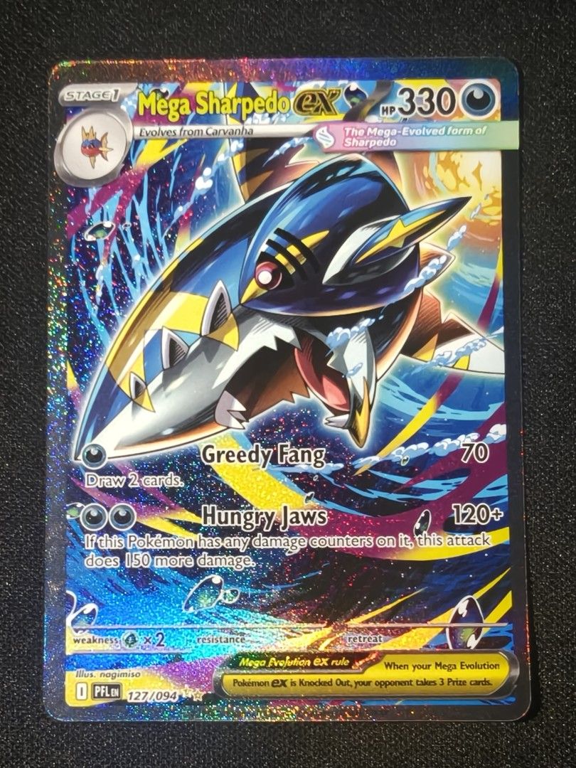 (ENG) SIR Mega Sharpedo EX #127 | Pokémon TCG: Phantasmal Flames ...