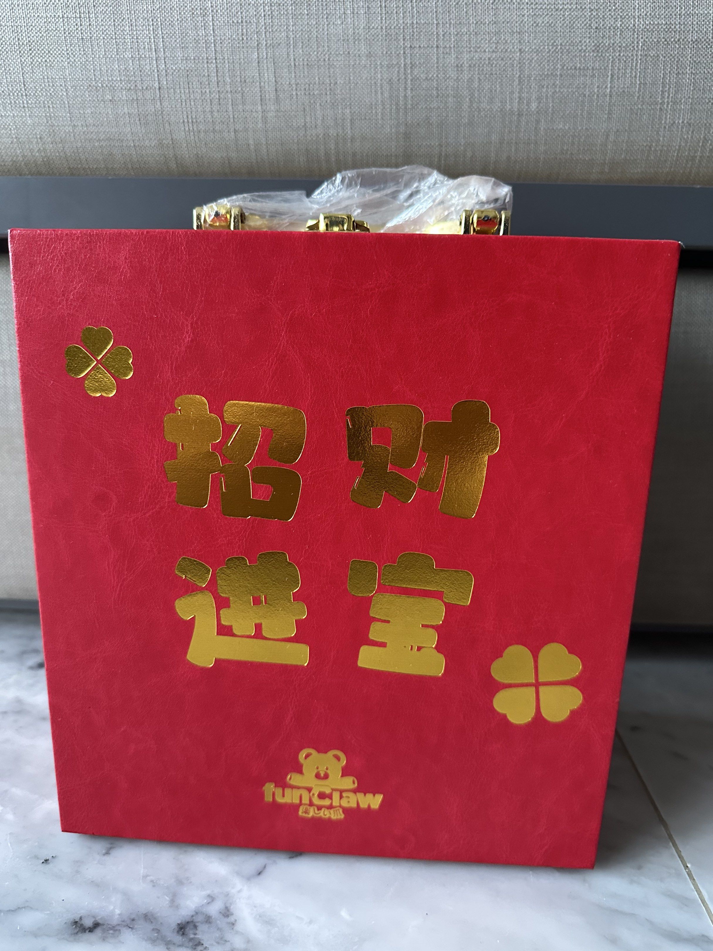 Funclaw Fortune God Gold Display Statue Glass Fun claw FC 2026 Chinese ...