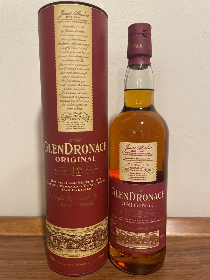 Glendronach Original 12 Year Old Single Malt Scotch Whisky Pre 2005 ...