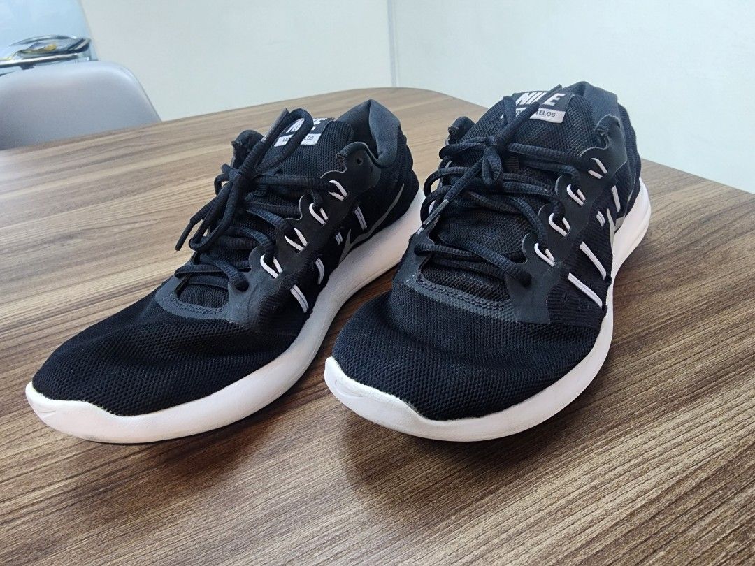 Kasut 8.5UK Nike Lunarstelos Black White Sneakers, Men's Fashion ...