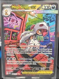 Pokemon Ascended Heroes Mega Scrafty EX - 270/217, Hobbies & Toys, Toys ...