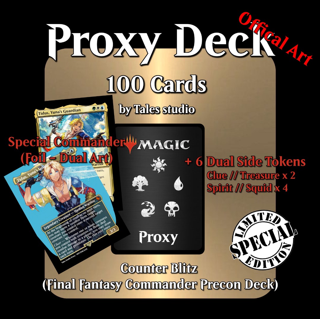 MTG Proxy - Precon 11 (Counter Blitz - Final Fantasy), Hobbies & Toys ...