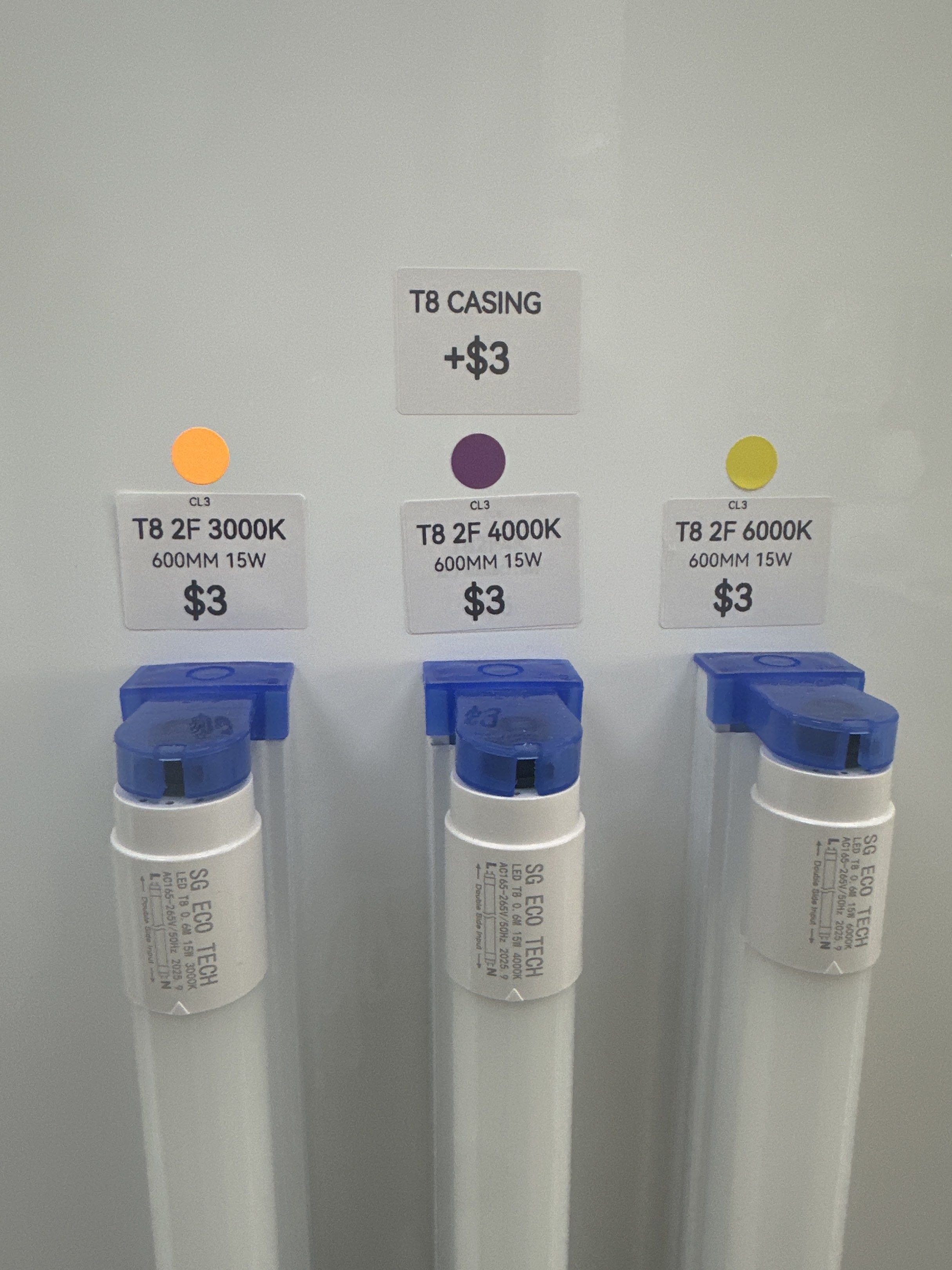 T8 2ft LED Tube Lights - 3000K/4000K/6000K, Furniture & Home Living ...