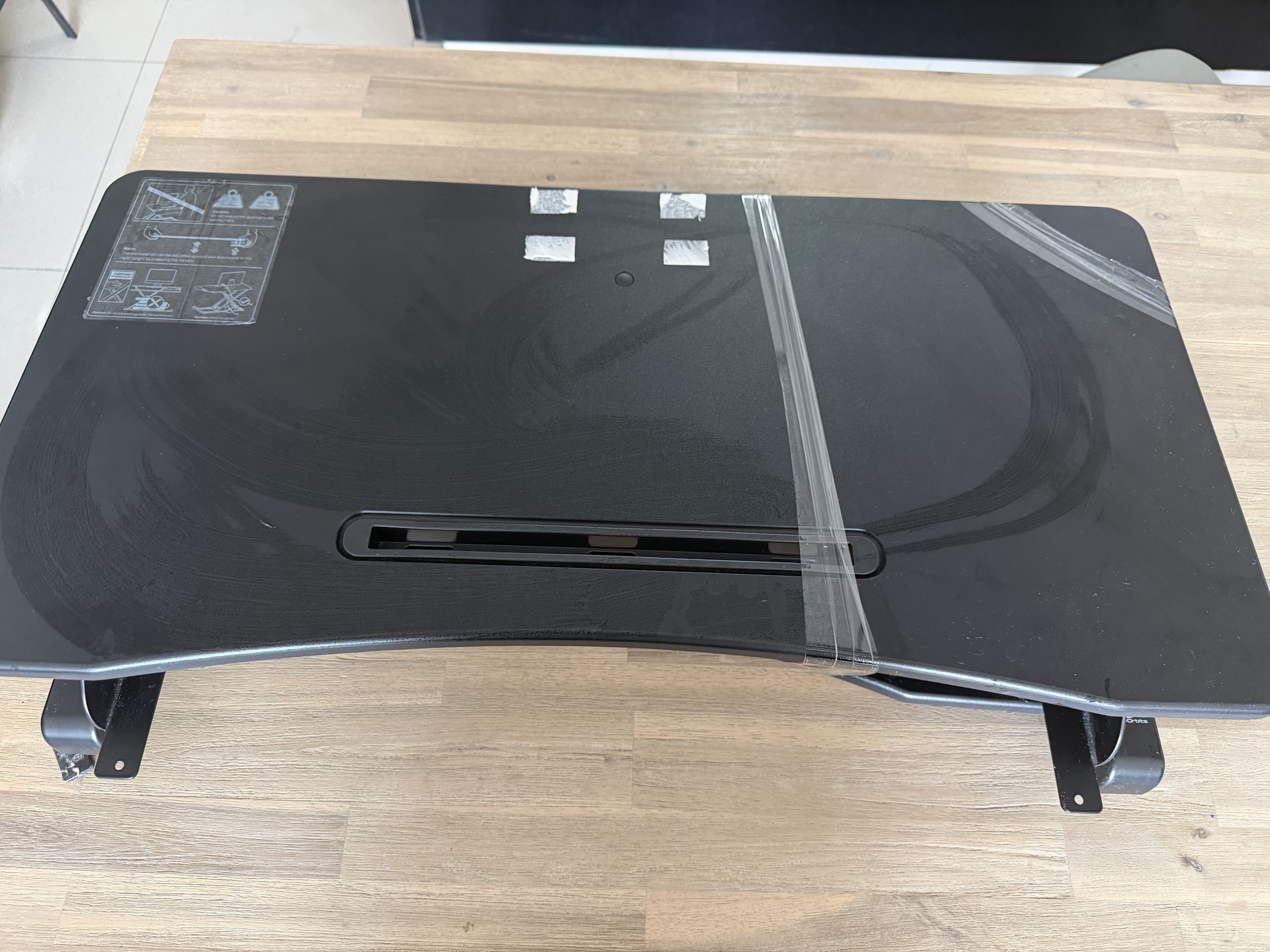 TechOrbits Black Standing Desk - 32" Wing Shaped, Furniture & Home ...