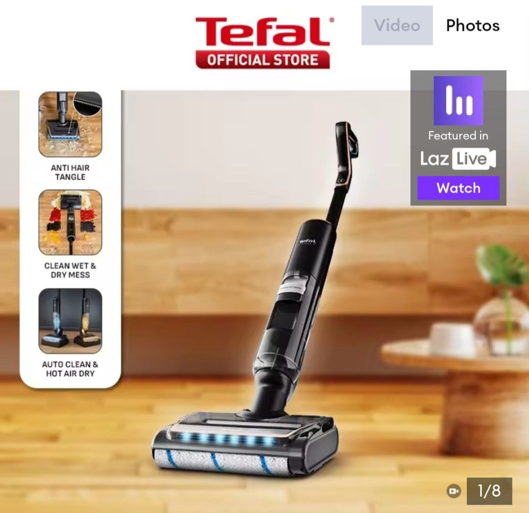 Tefal X-Clean 7 GF5736 Handstick Wet & Dry Vacuum, TV & Home Appliances ...