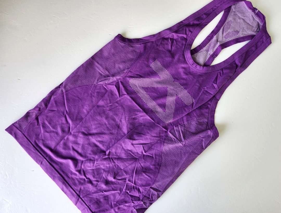 Zensah Women's Racerback Tank (ML | Violet | New with Tag), 女裝, 運動服裝 ...