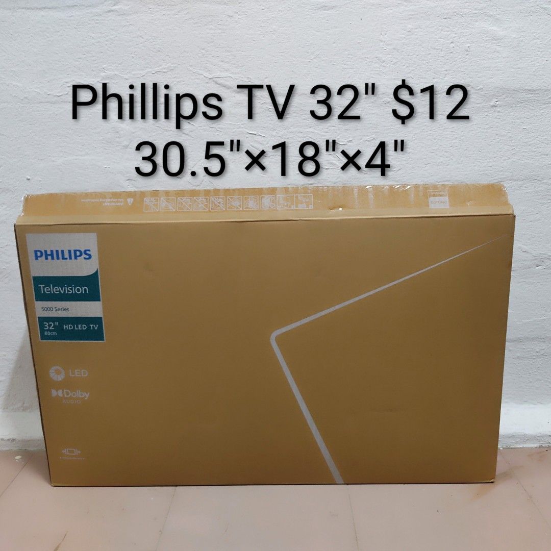 32" TV box with styrofoam, Furniture & Home Living, Home Improvement ...