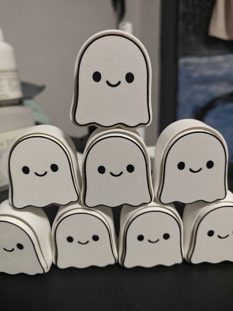 3d printed Ghost Fidget Clicker - Blue Switches, Computers & Tech ...
