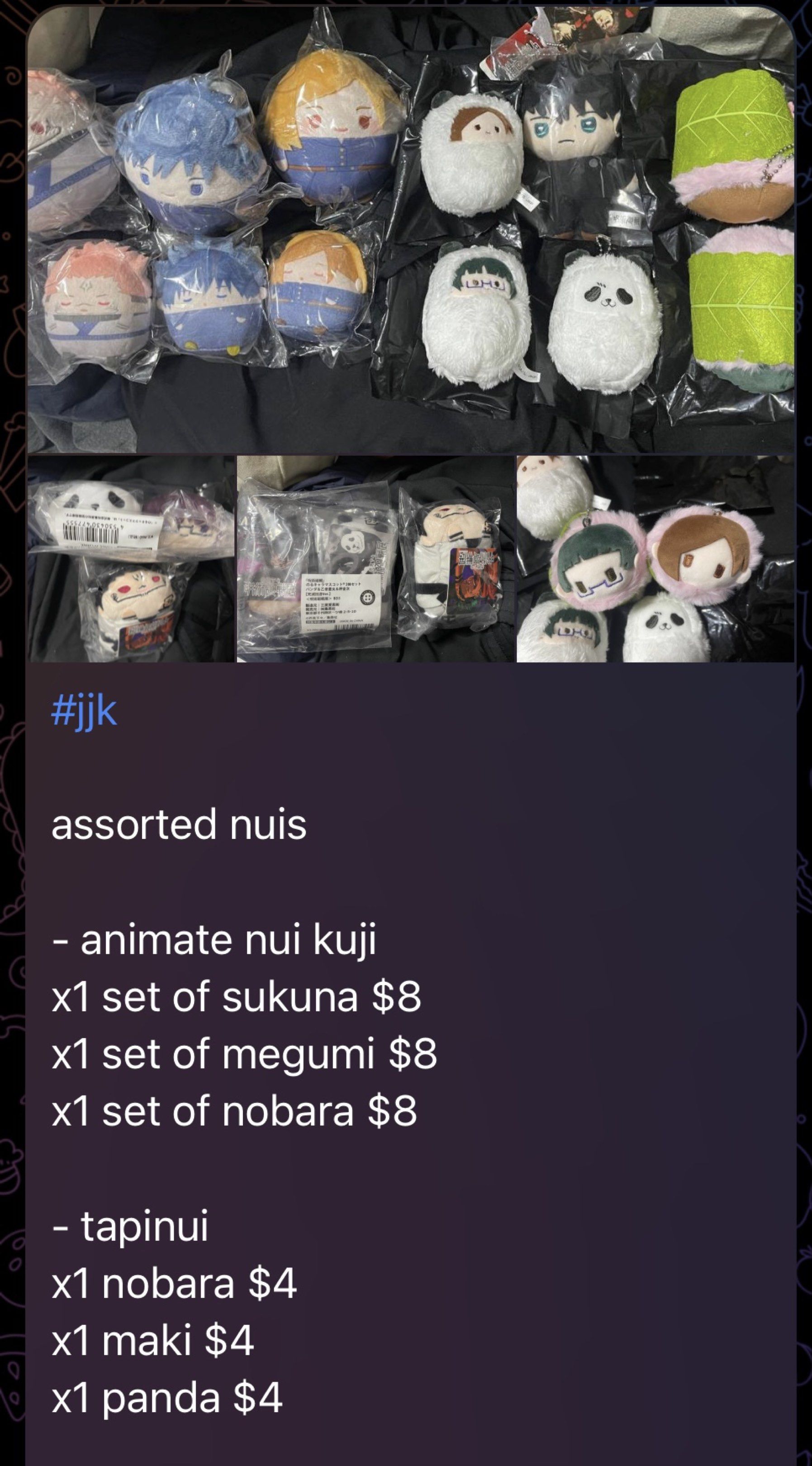 Assorted merch - niji cheki, jjk, prsk, chiikawa and more!, Hobbies ...