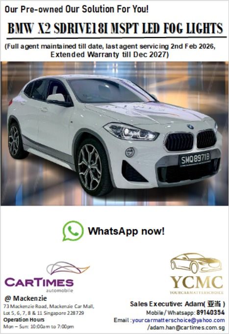 BMW X2 SDRIVE18i MSPT LED FOG LIGHT Auto, Cars, Used Cars on Carousell