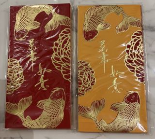 Brand New Bank Red Packet Ang Bao Ang Pao 10 PCS Embossed 3D Fish ...