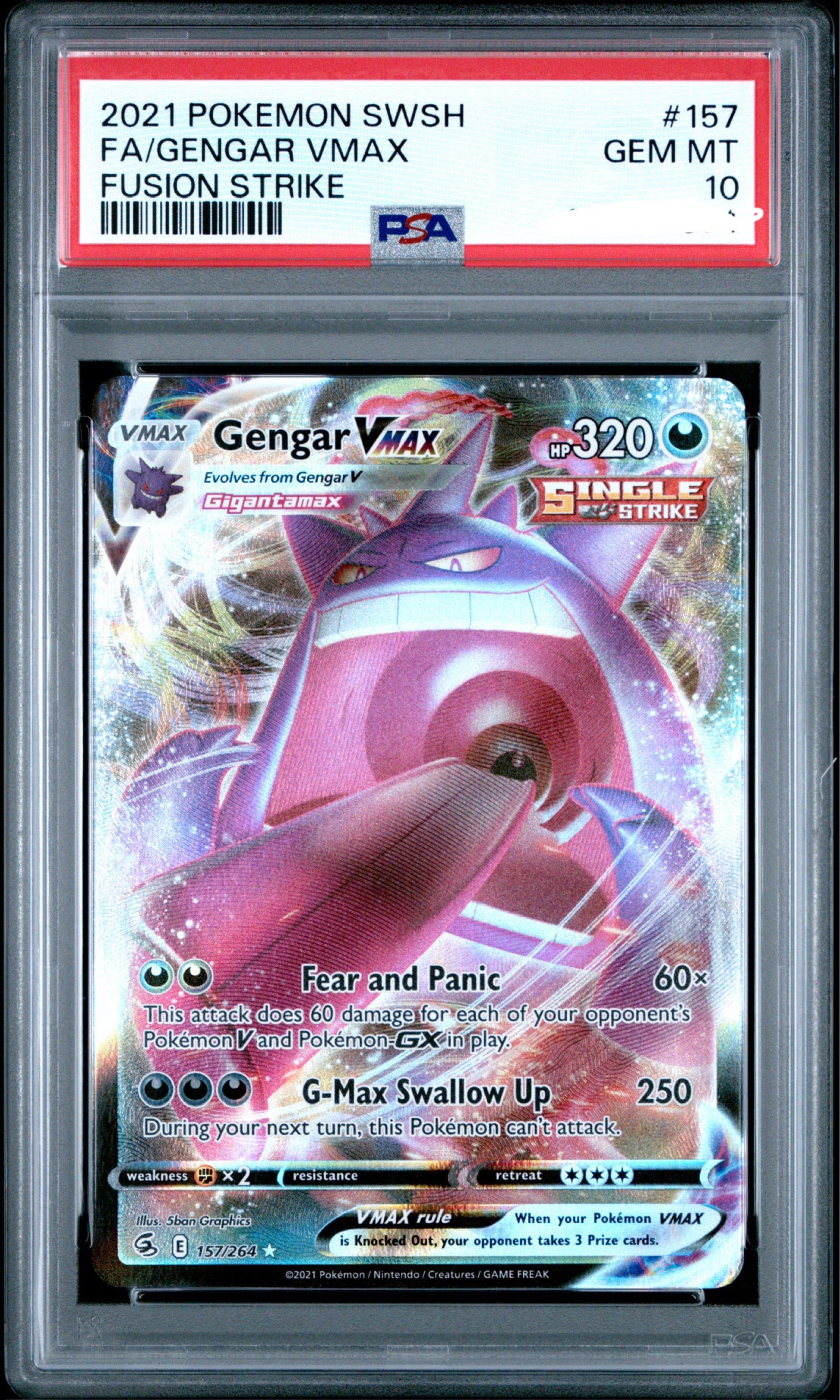 Gengar VMAX 157 PSA 10, Hobbies & Toys, Toys & Games on Carousell