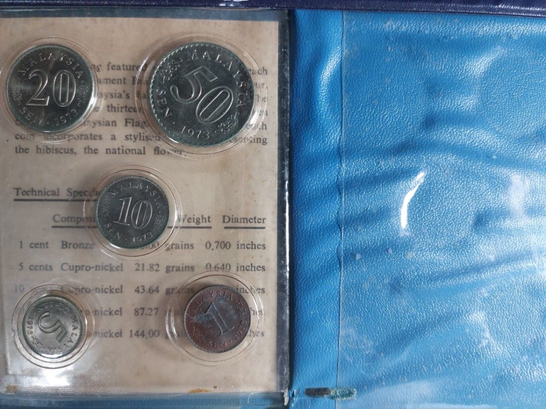 Malaysia UNC Coin Set 1973 1 sen - 50 sen, Hobbies & Toys, Memorabilia ...
