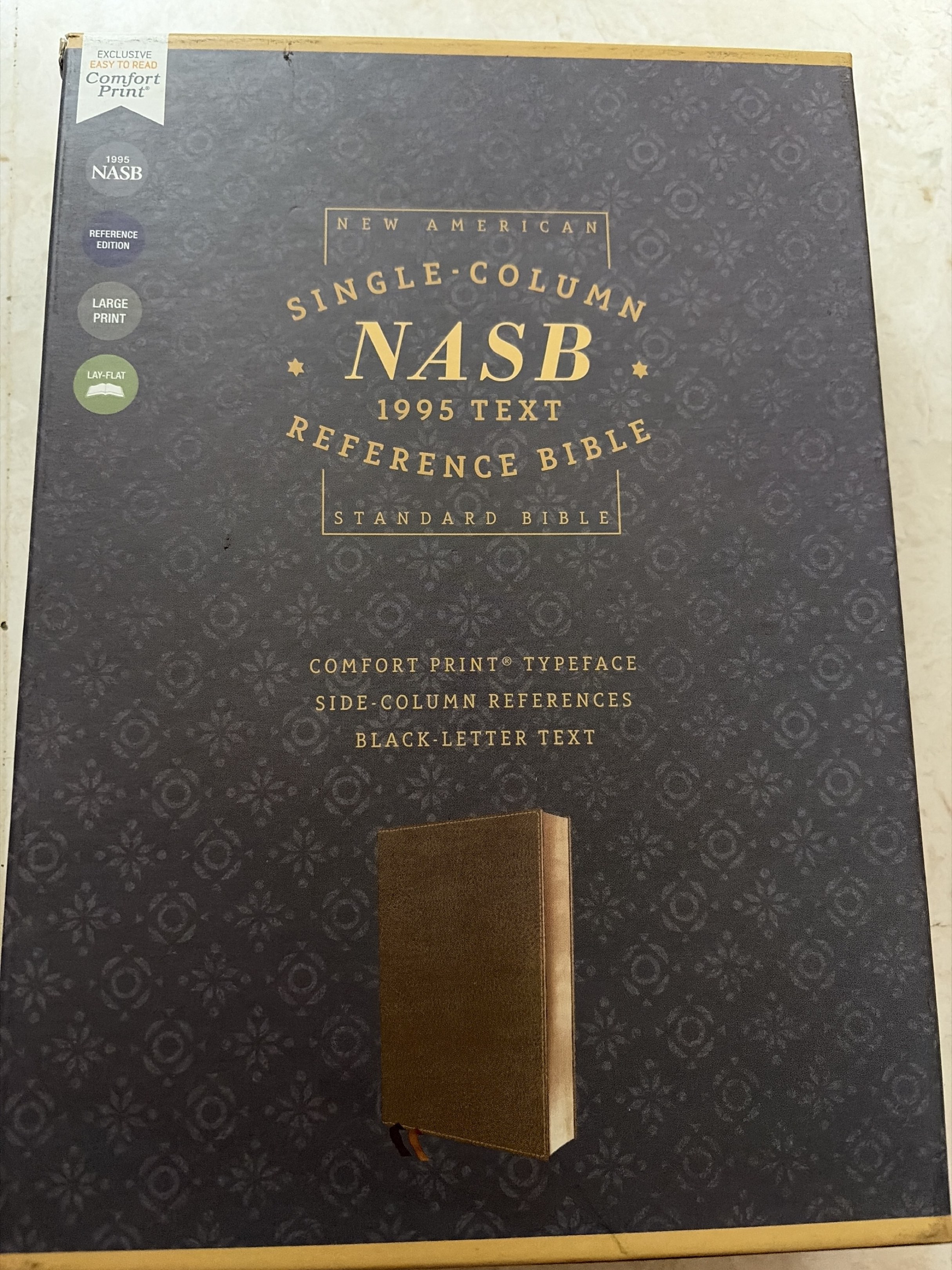 NASB 1995 Single-Column Reference Bible - Brown LeatherSoft, Hobbies ...