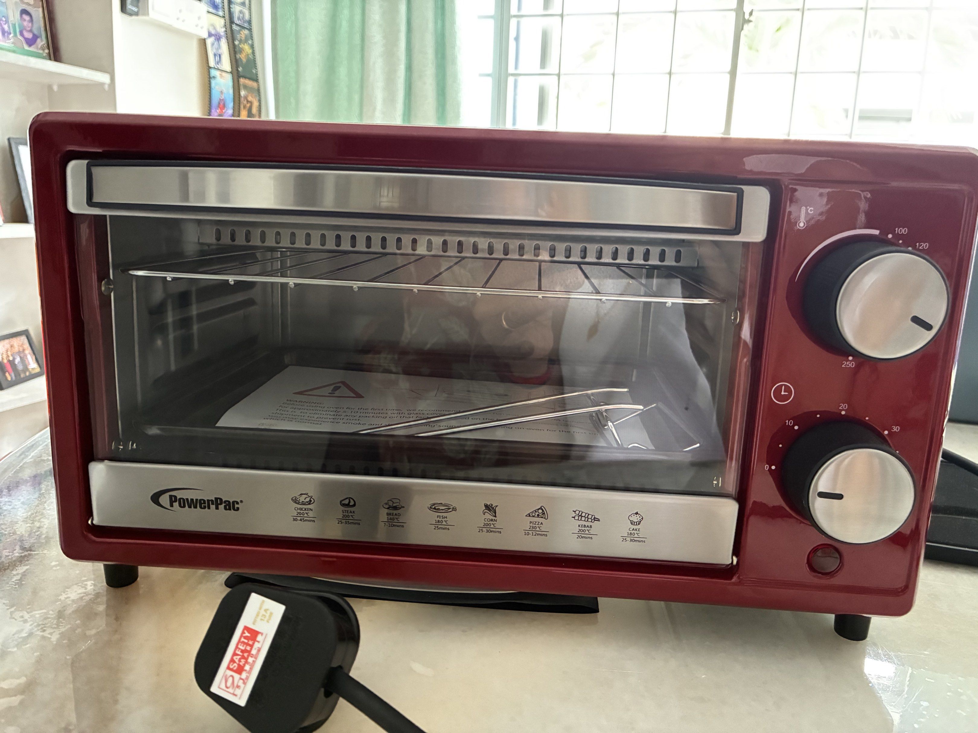 PowerPac Toaster Oven - Red, TV & Home Appliances, Kitchen Appliances ...