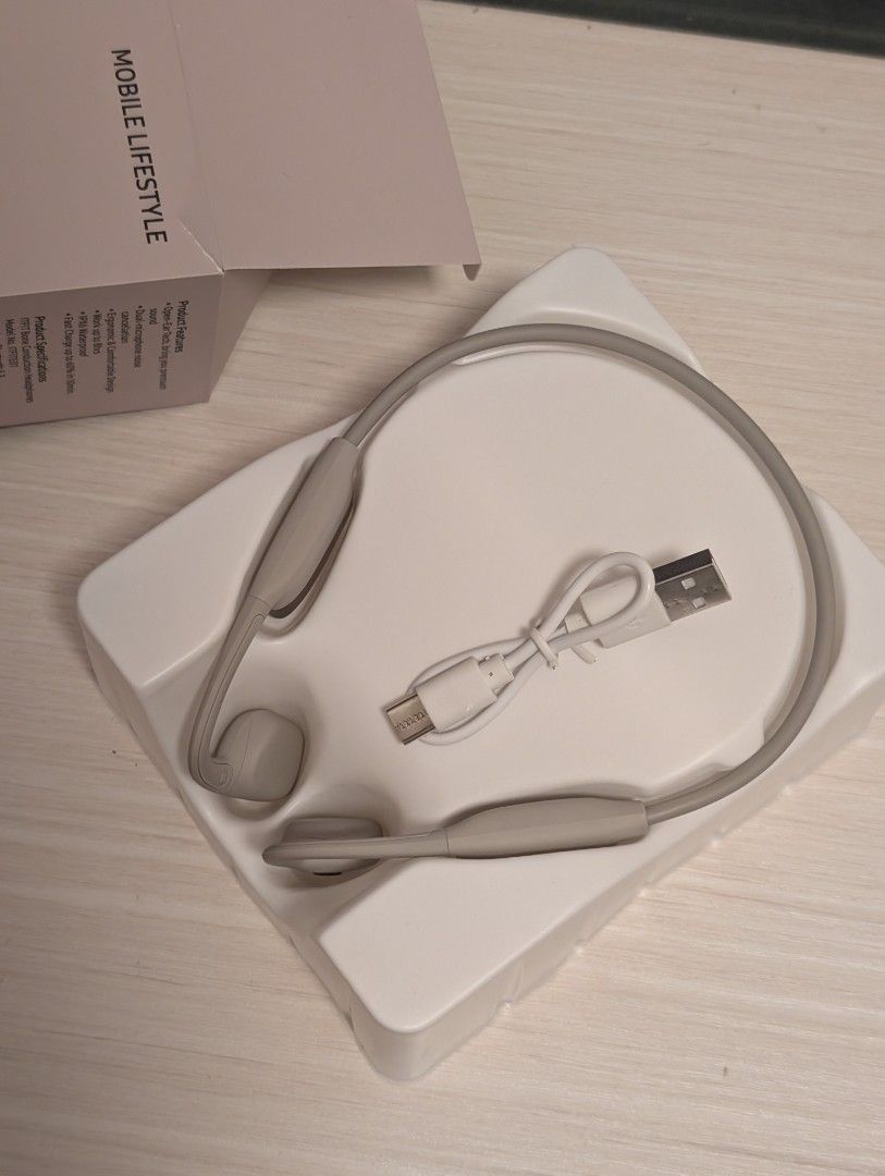 Samsung ITFIT 骨傳導耳機 E01 Bone Conduction Earphones beige color, 電腦＆科技 ...