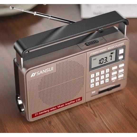 Sansui E35 Classic AM/FM Radio with MP3 Player - Sansui Original, Audio ...