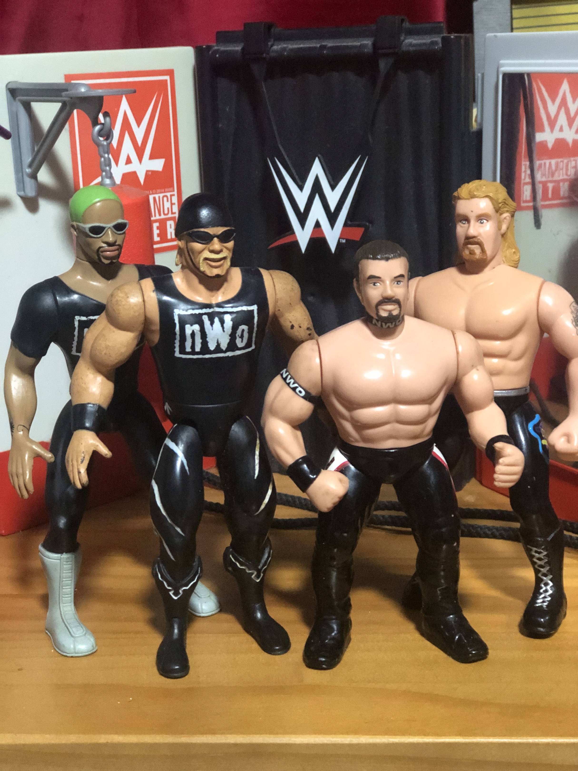 WWE Vintage Action Figures - NWO Buff Bagwell, Hollywood Hogan, Dennis ...