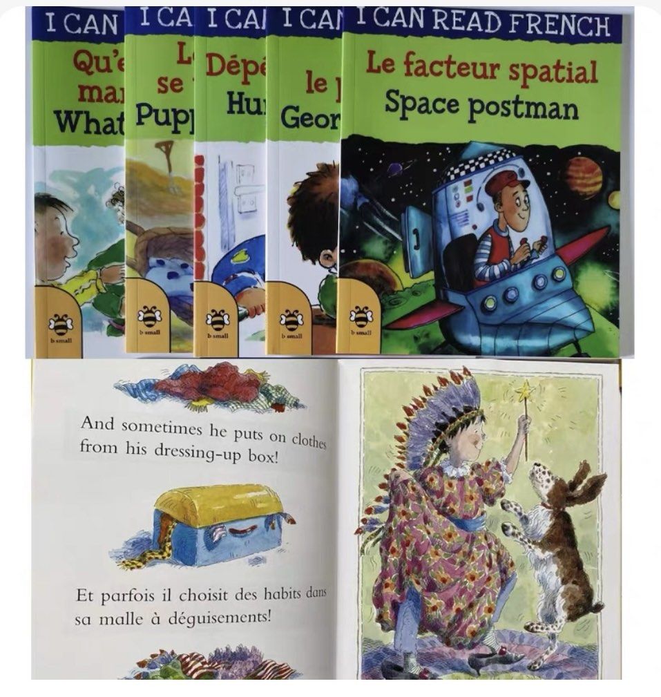 10 books set, I Can read French , French English Bilingual readers ...