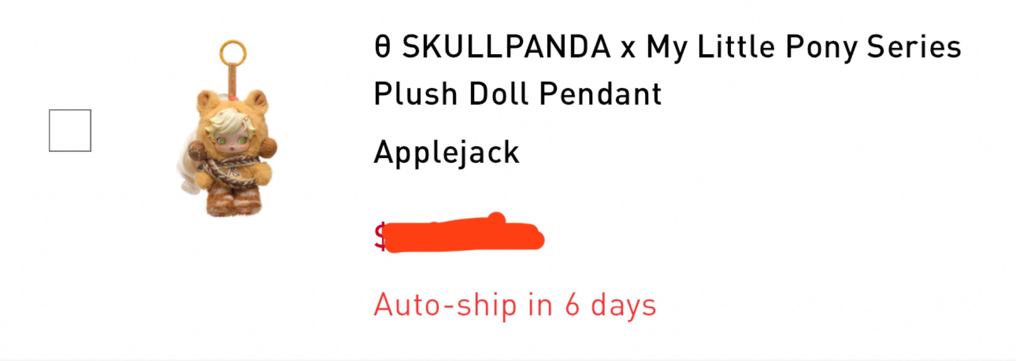 APPLEJACK - Skullpanda My Little Pony Series Blind Box Figure Plush ...