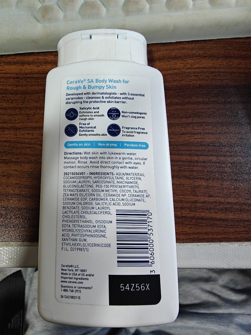 CeraVe SA Body Wash for Rough & Bumpy Skin, Beauty & Personal Care ...