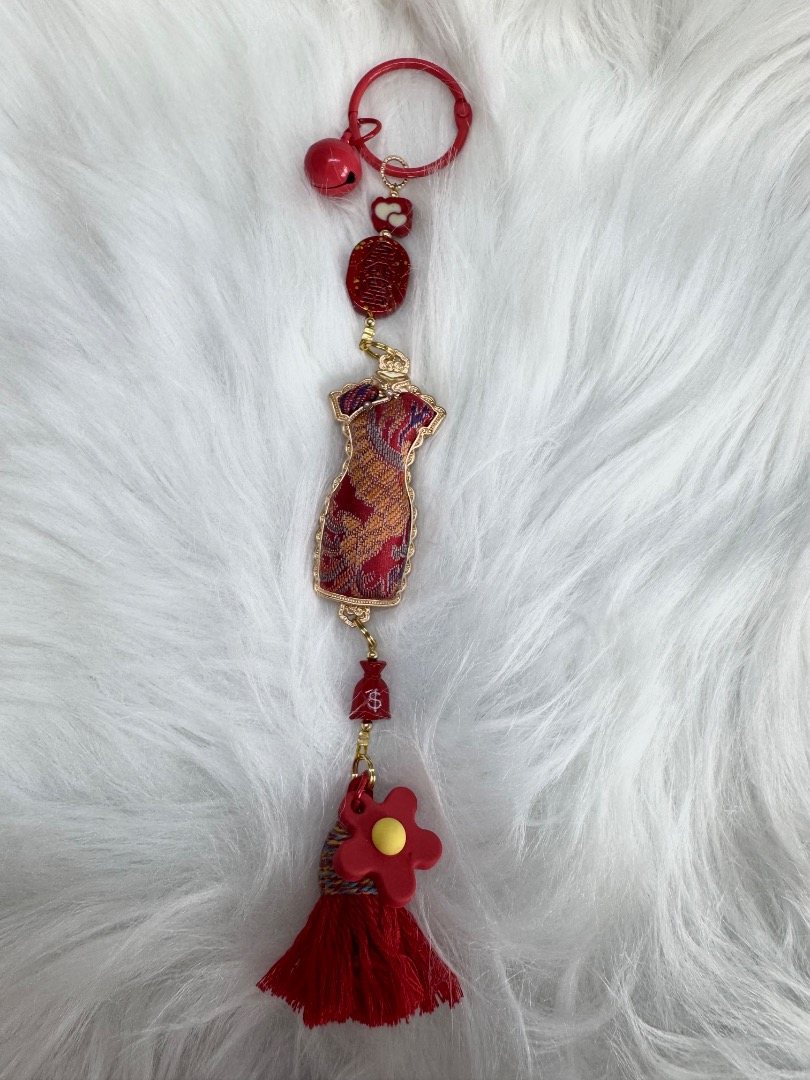 Chinese New Year Red Dress Keychain, Hobbies & Toys, Toys & Games on ...