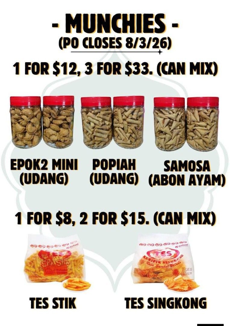 Hari Raya 2026 Popiah / Epok Epok Mini / Samosa / Tes Singkong / Tes ...
