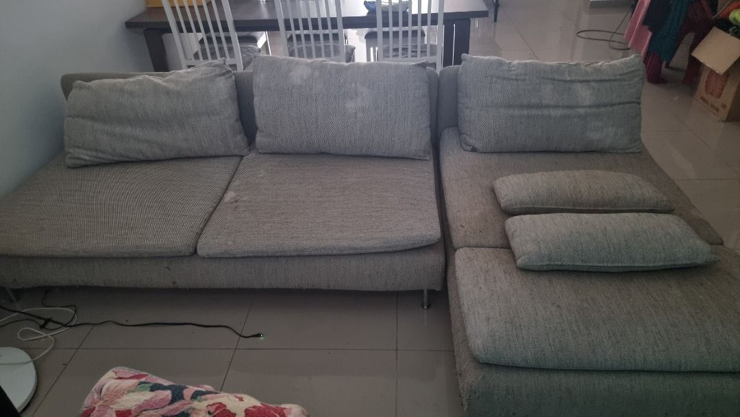 IKEA SODERHAMN 4 seaters with Chaise Longue, Furniture & Home Living ...