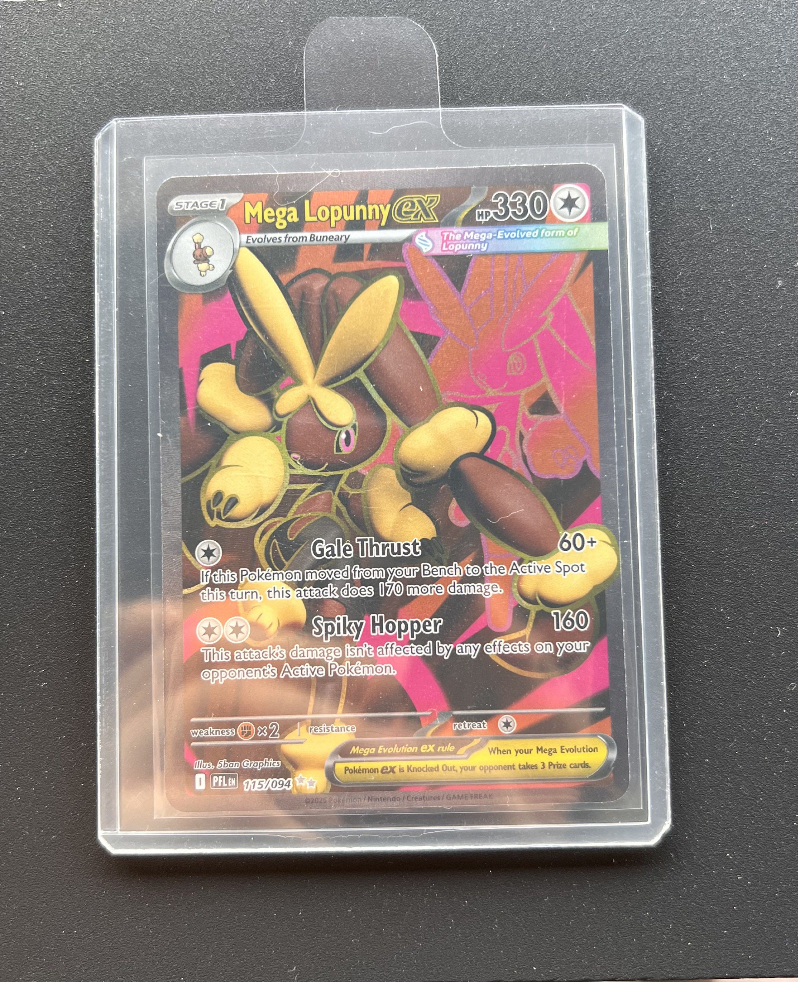 Mega Lopunny EX 115 Pokemon Card Full Art Phantasmal Flames playable ...