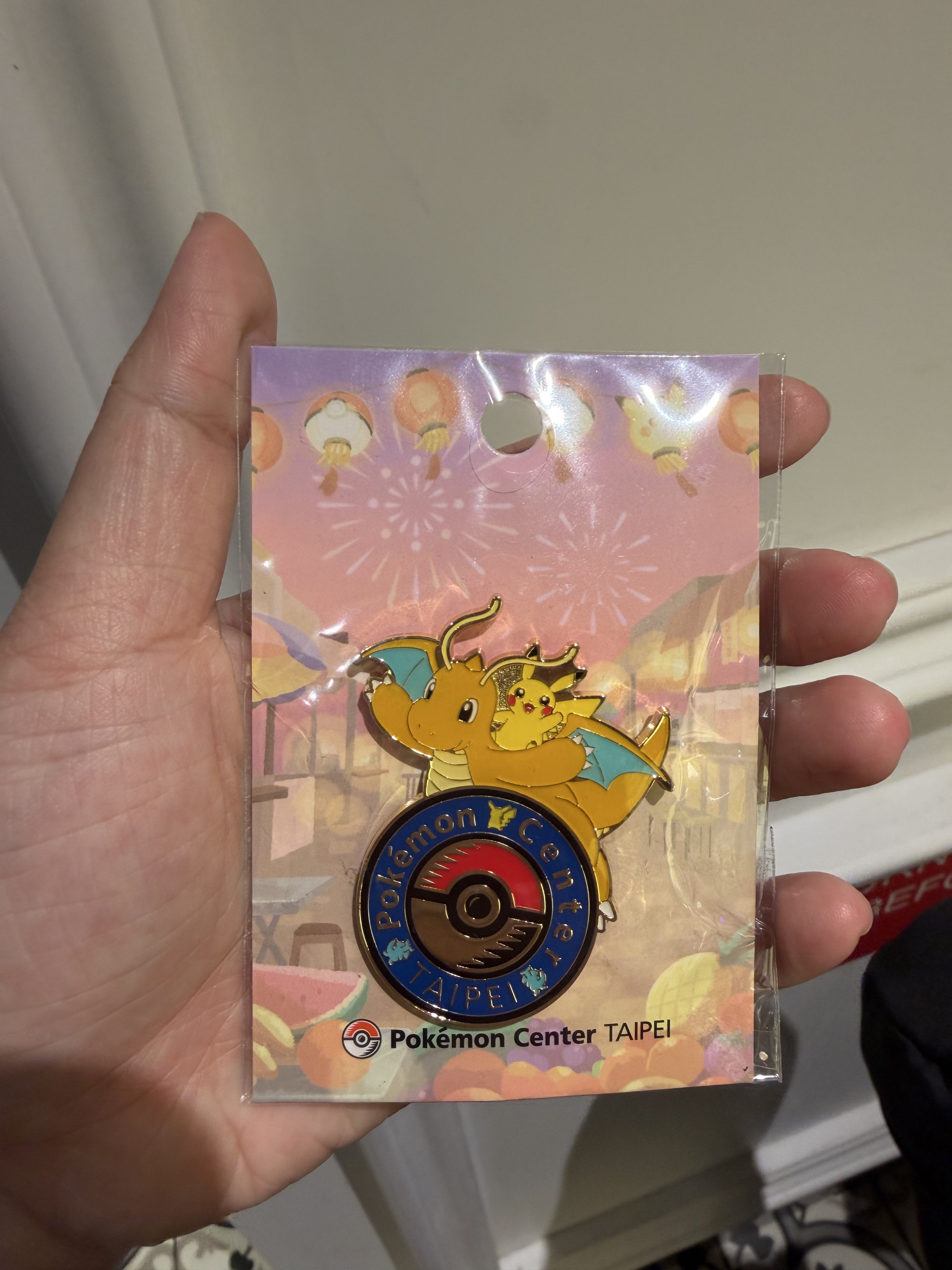 Pokemon Center Taipei Dragonite & Pikachu Pin, Hobbies & Toys, Toys ...