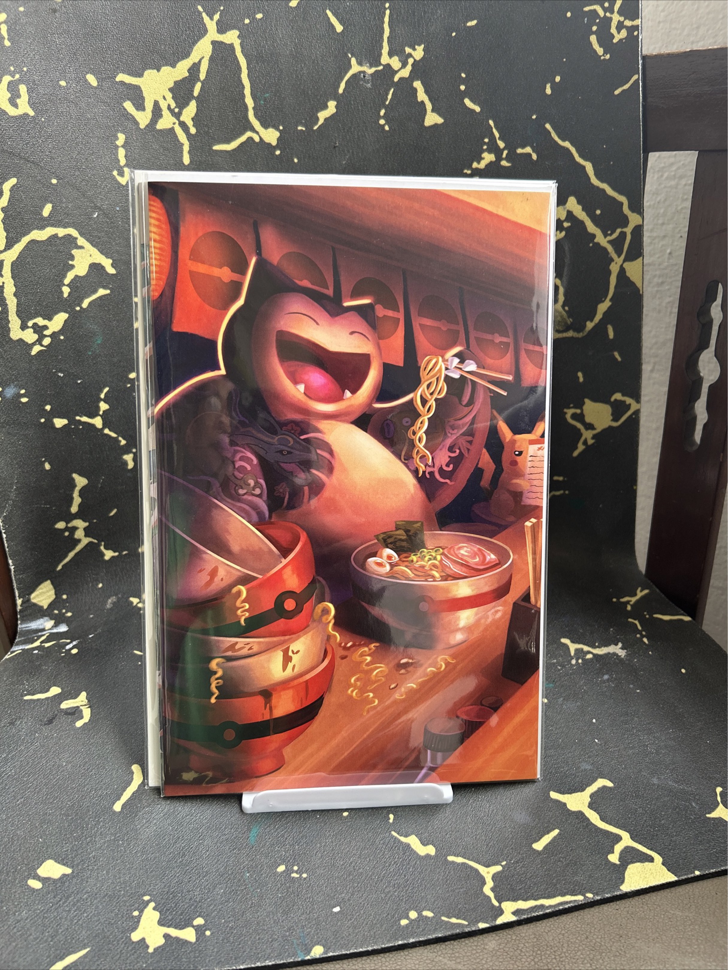 Pokemon Snorlax Ramen variant sketchbook by artist alley comic, Hobbies ...