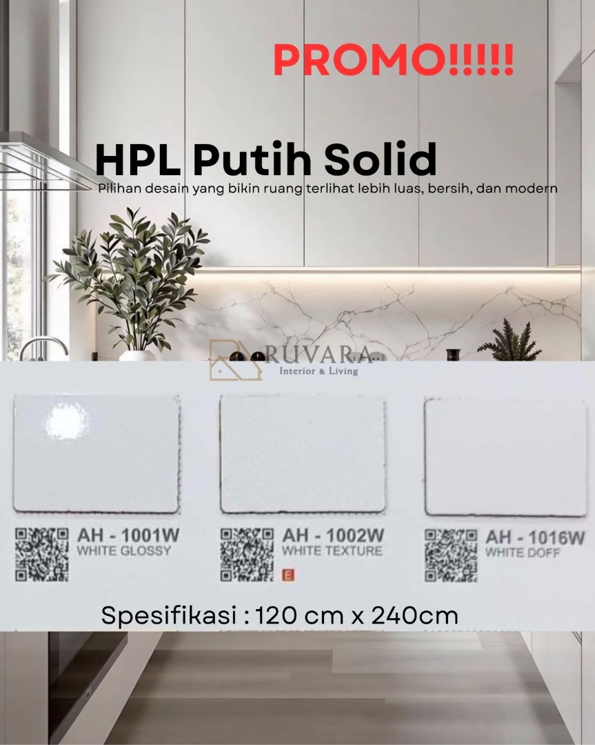 AH 1016W HPL PUTIH MATT HPL WHITE DOVE DOFF HPL POLOS AIDI HPL AIDI ...