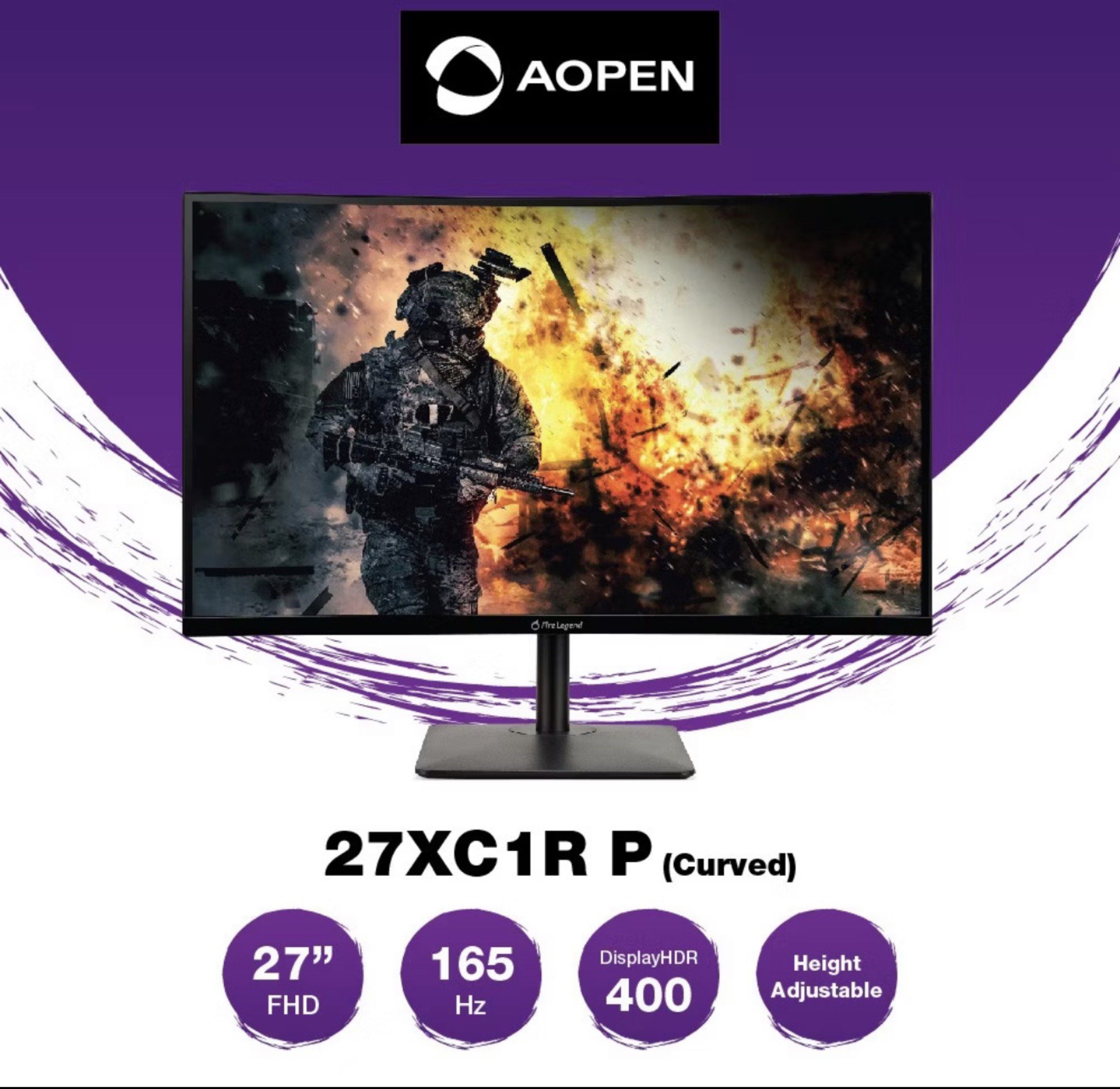 AOPEN 27XC1R P 27" Curved Gaming Monitor, Computers & Tech, Parts ...