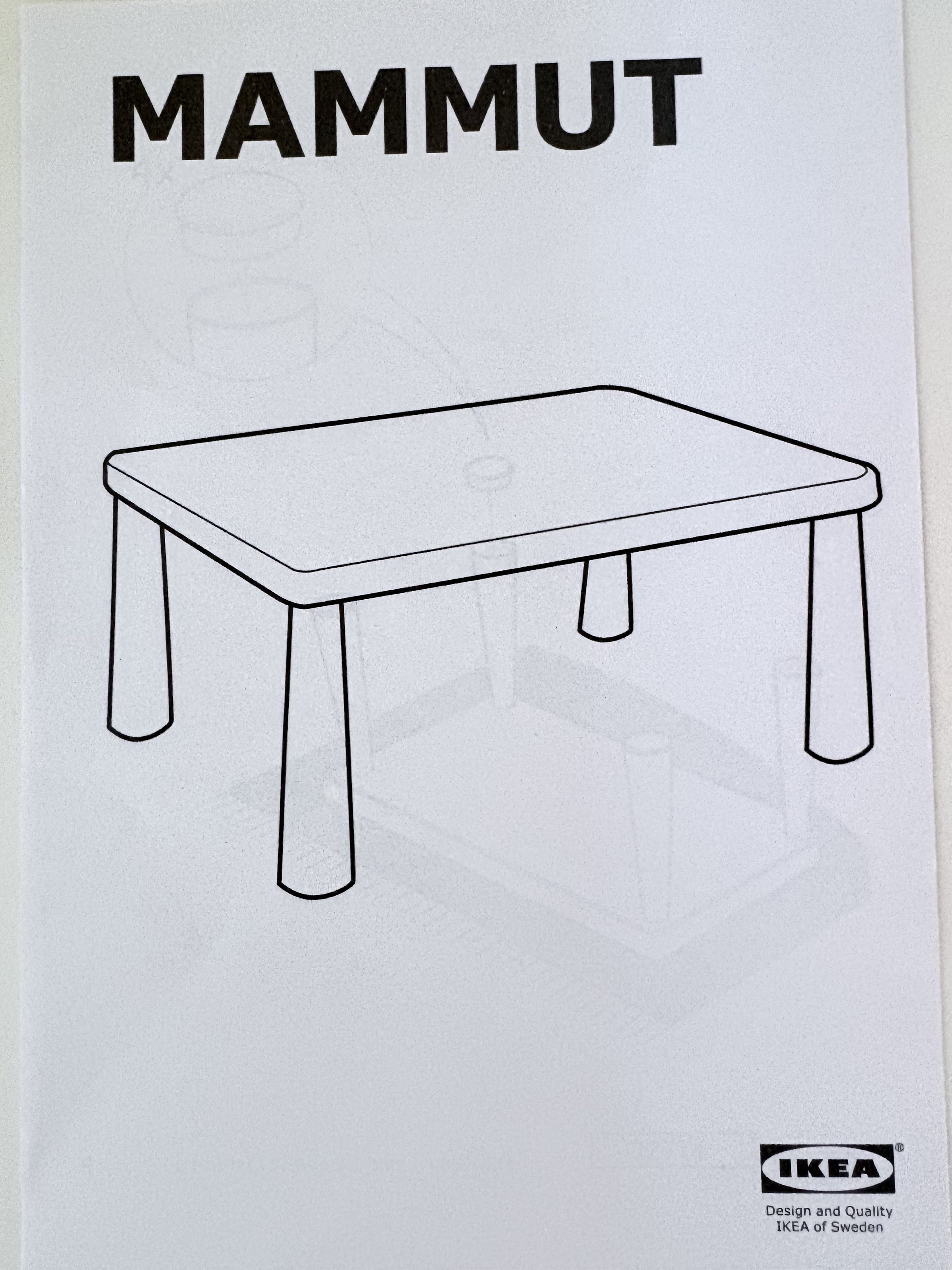IKEA Mammut Children's Table - White, Babies & Kids, Baby Nursery ...