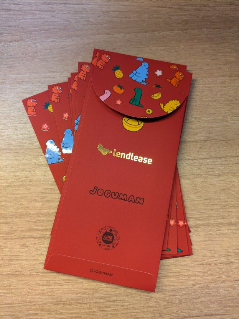 Lendlease x Joguman Dinosaur 2026 Red Packets, Hobbies & Toys ...